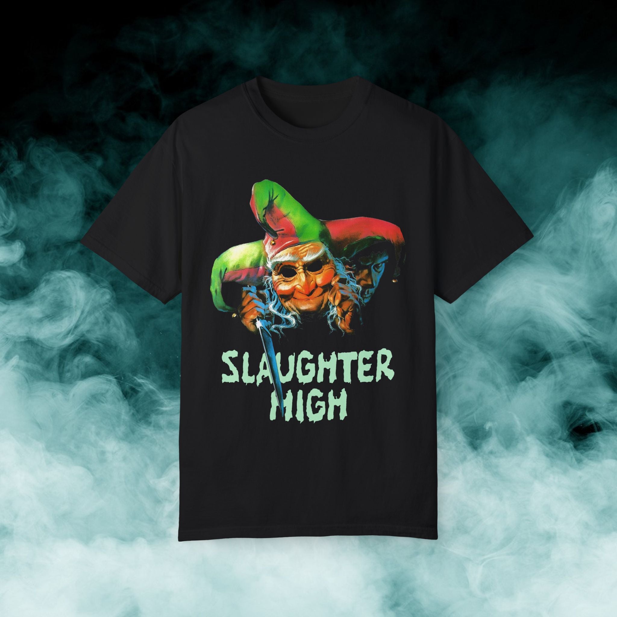 Slaughter High V2 Horror Movie T-shirt (Merch) – Iron Fortress Records ...
