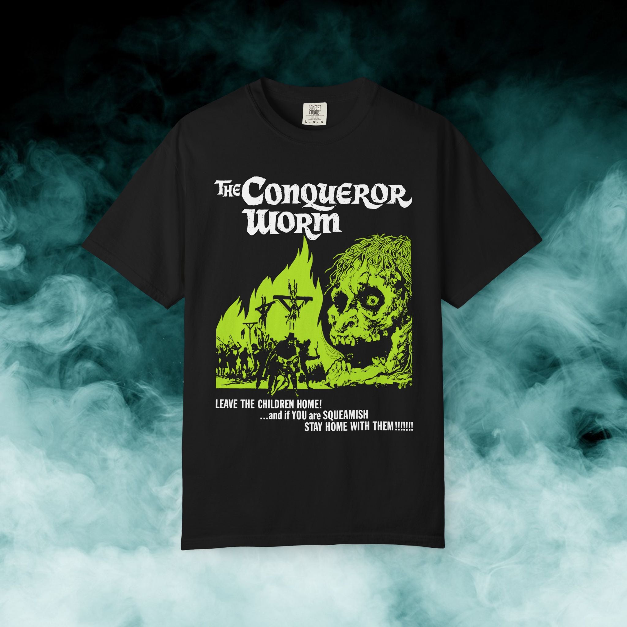 The Conqueror Worm Horror Movie T-shirt (Merch) – Iron Fortress Records ...