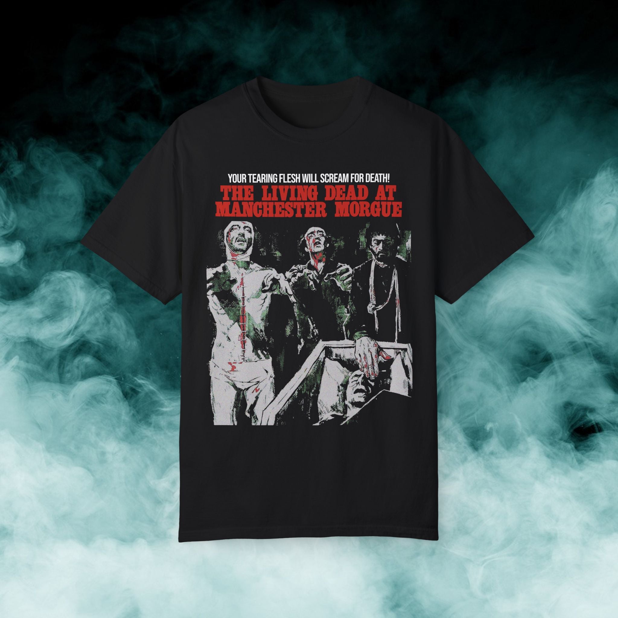 The Living Dead at Manchester Morgue Horror Movie T-shirt (Merch ...