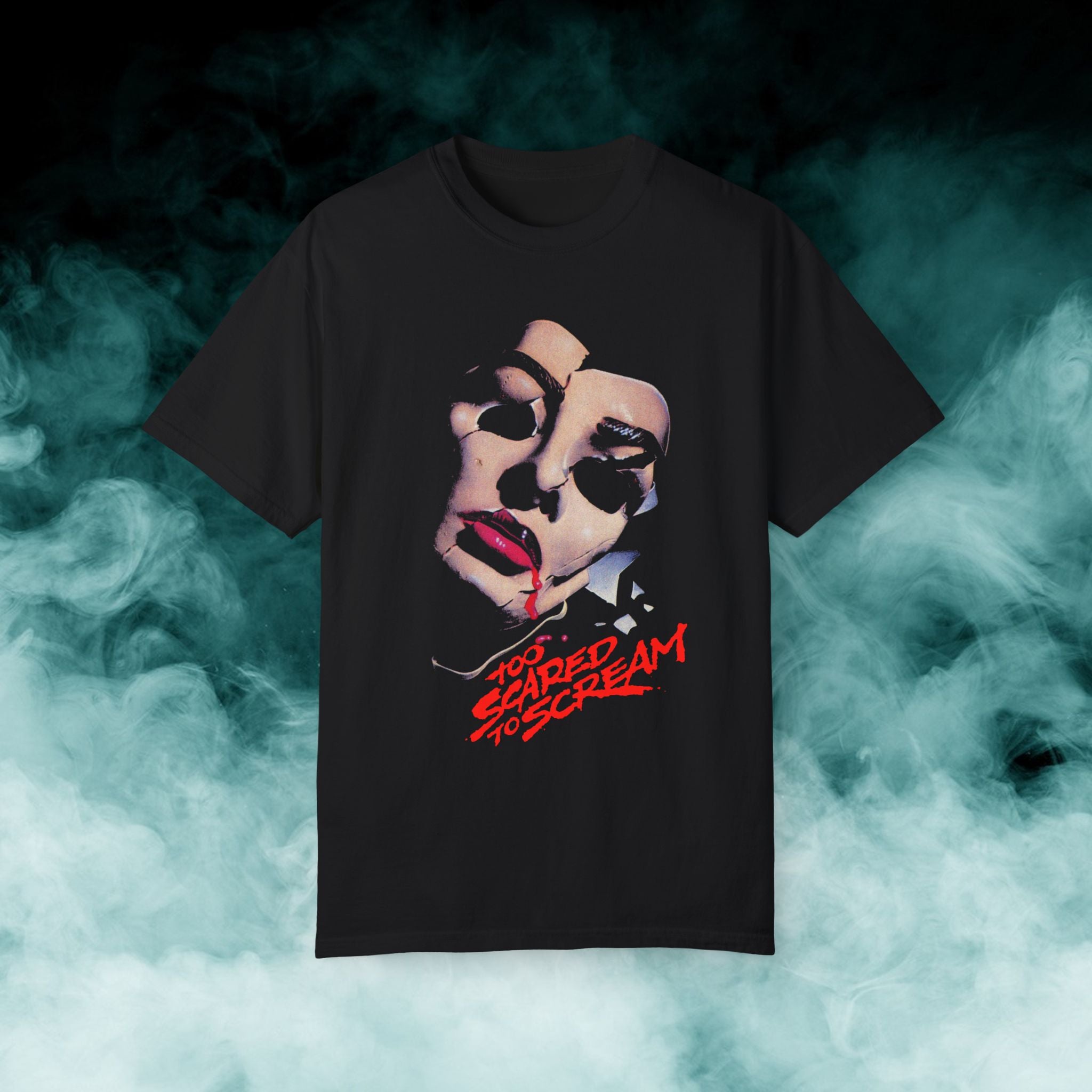 Too Scared to Scream Horror Movie T-shirt (Merch) – Iron Fortress ...